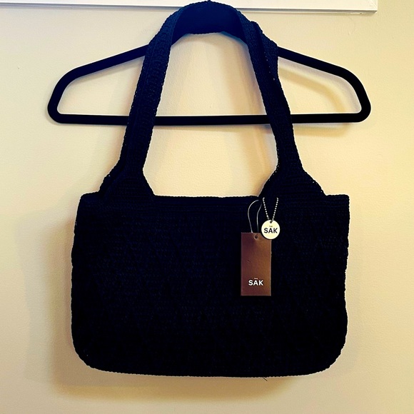 The Sak | Bags | The Sak Crochet Two Handle Shoulder Bag Black New With ...